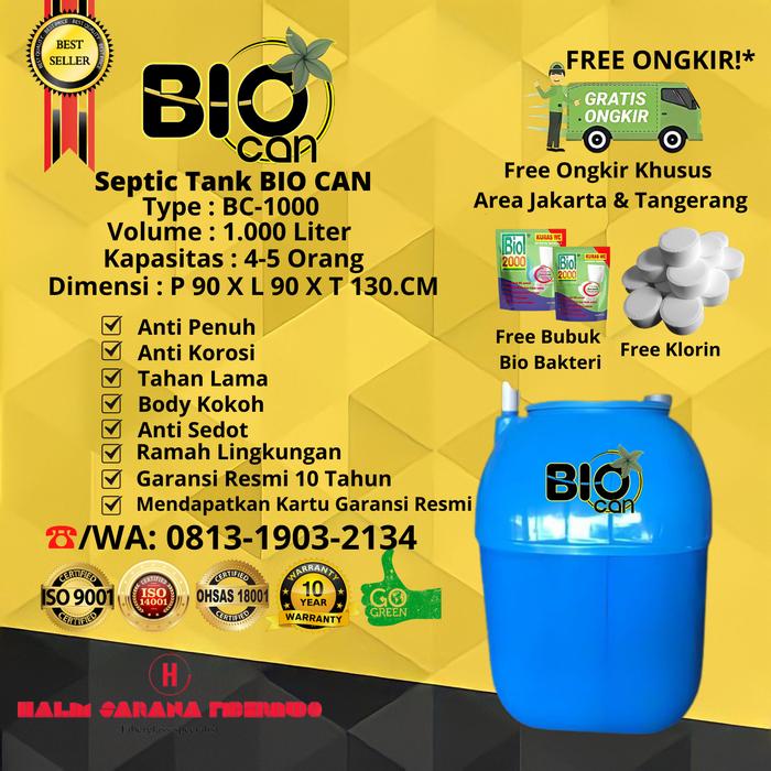 Jual Septic Tank Biotech Biofilter Biotank Biofil Biotaff Sepiteng 1000 ...