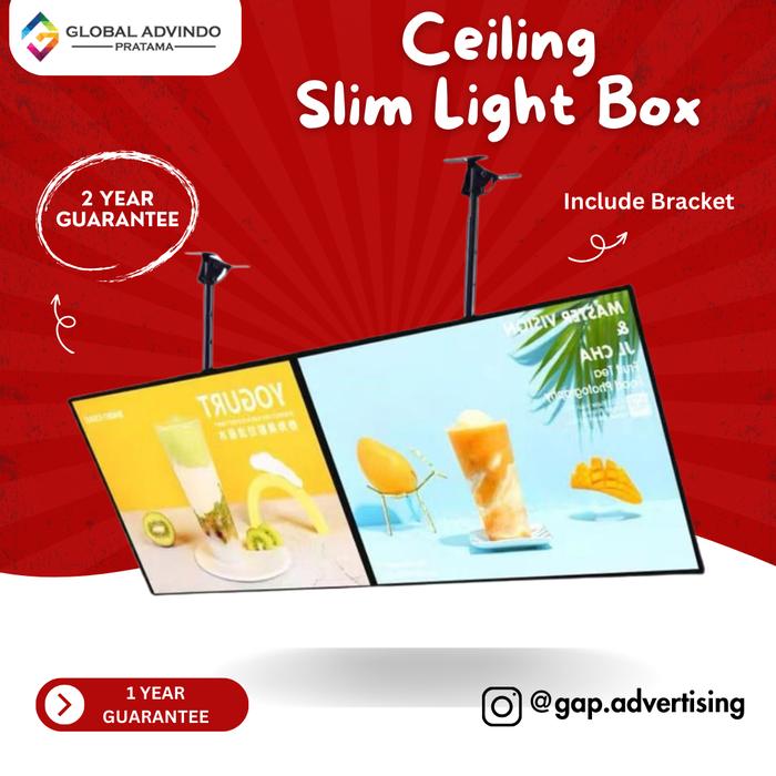 Jual Ceiling light box / neon box menu / slim light box portable LED ...