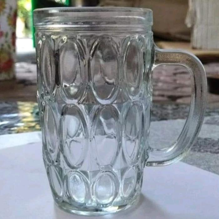 Jual Gelas gagang besar kaca beling/gelas es teh/gelas bir (harga 1pcs ...
