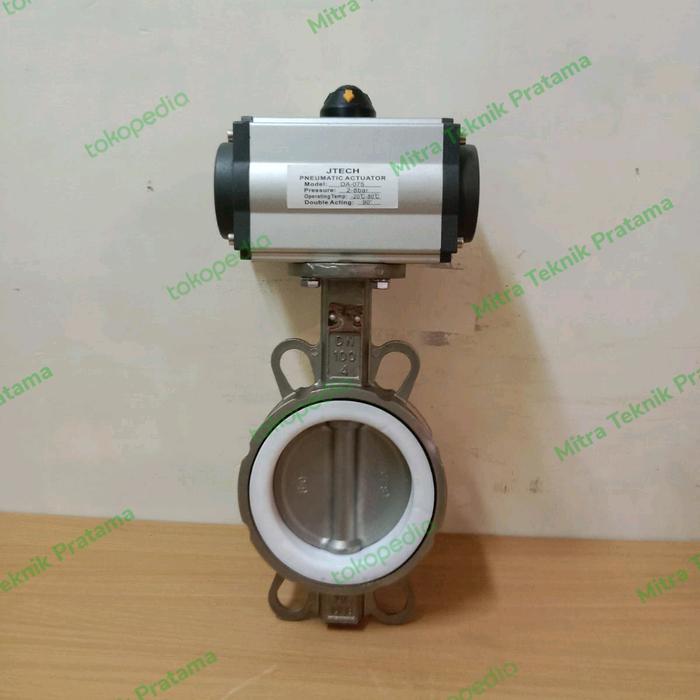 Jual Butterfly Valve Stainless Pneumatic Actuator 4" inch DN100 ...