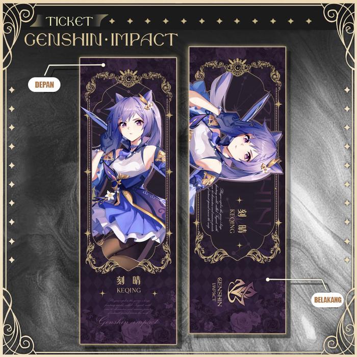 Jual Genshin Impact Laser Ticket Merchandise Genshin Tiket - Yoimiya ...