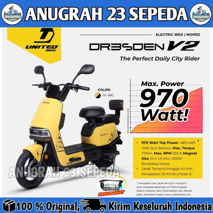 Jual Sepeda Listrik DRESDEN V2 500 Watt Electric E Bike By UNITED ...