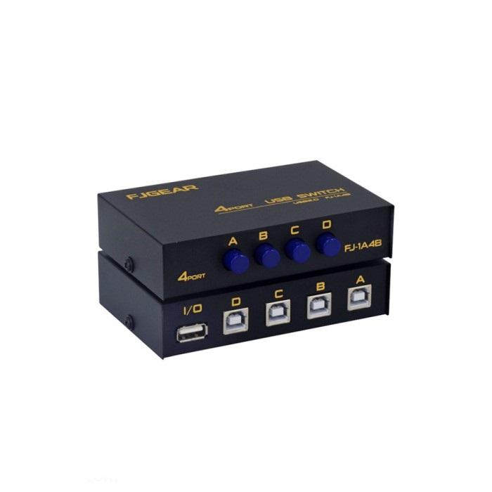 Jual Usb Switch Printer 4 Port Manual Fjgear- Data Switcher Sharing Printer Di Seller Velvet ...