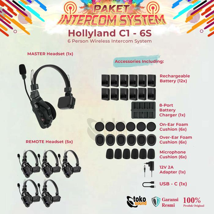 Jual Hollyland Solidcom C1 6S Full Duplex Wireless Intercom Headset System - Jakarta Barat ...