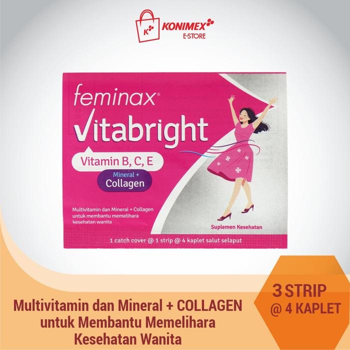 Jual Feminax VitaBright Kaplet Salut Selaput (3 Strip @4 Kaplet ...