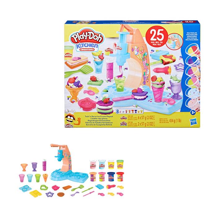 Jual Play Doh Ultimate Twirl Serve Ice Cream Playset Kitchen Creations ...