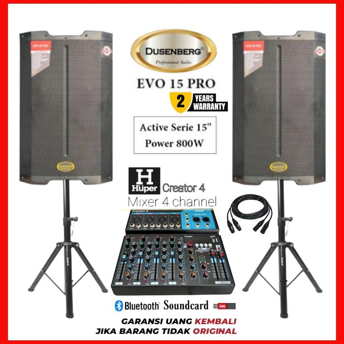 Jual Paket Sound System Speaker Aktif 15 inch Mixer HUPER Creator 4 ...