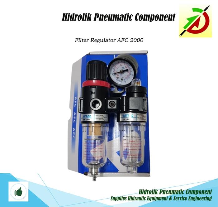 Jual air filter regulator pneumatic afc-2000 1/4in airtac - Jakarta ...