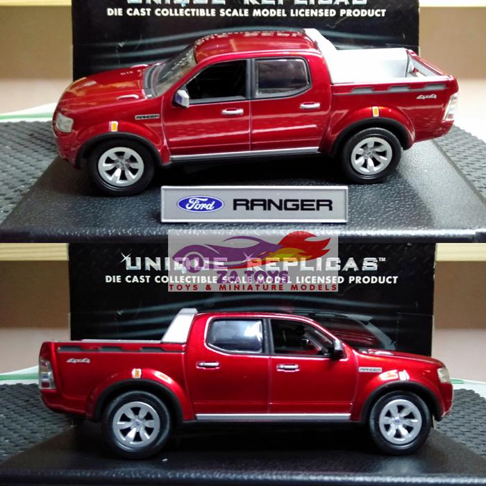 Jual Diecast Ford Ranger XLT Double Cabin Merah by Unique Replica 1:38 ...