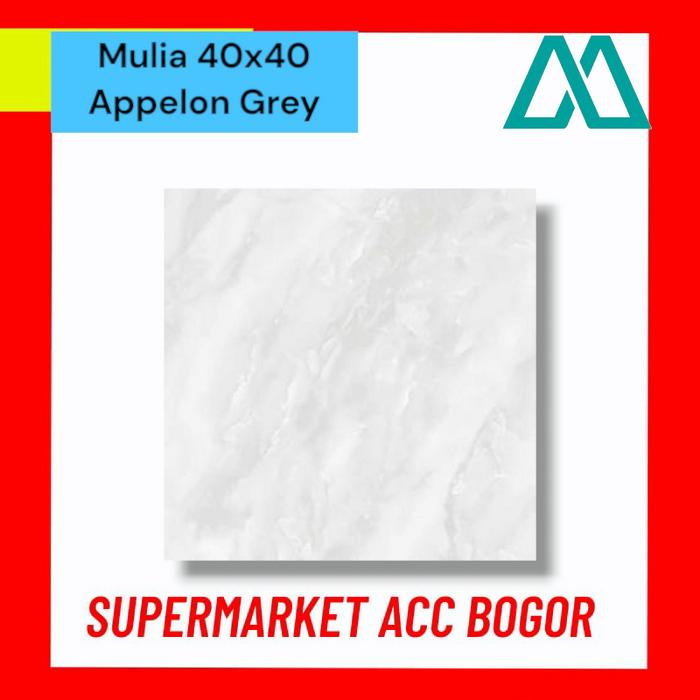 Jual Keramik Mulia 40x40 Appelon Grey - Keramik Lantai - Keramik Rumah ...