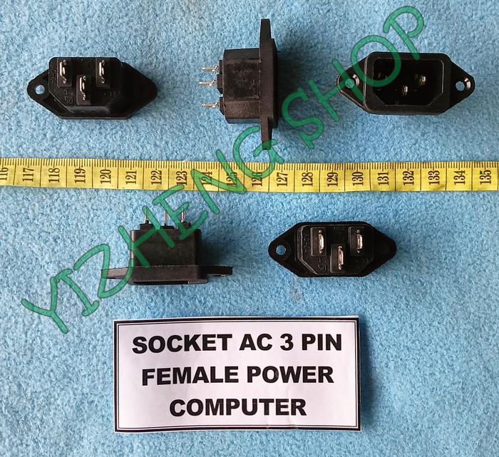 Jual SOCKET AC 3 PIN FEMALE POWER COMPUTER - Kab. Sidoarjo - YIZHENG ...