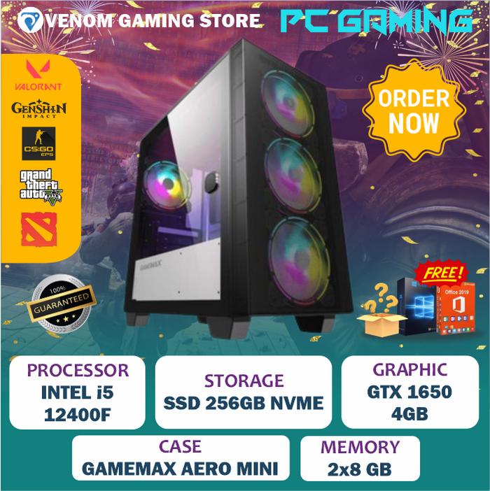 Jual PC Gaming Pro 12th Gen | i5 12400F | GTX 1650 | SSD | 16GB RAM ...