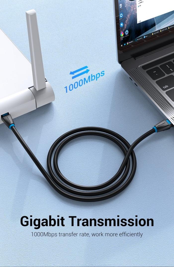 Jual Vention 20m Kabel Lan Rj45 Cat.6 Utp Ethernet Gigabit - Ibj Flat Black Di Seller Velvet ...