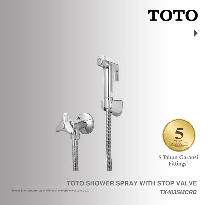 Promo TOTO Shower Spray With Stop Valve TX403SMCRB | Jet Shower Cicil 0 ...