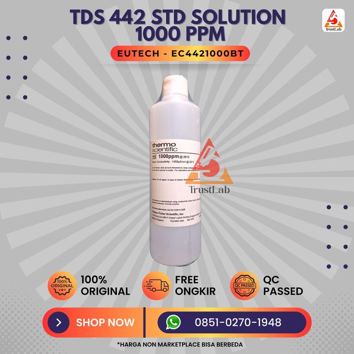 Jual 442 TDS Standard Solution 1000ppm Eutech EC4421000BT, 480 ml - Kab ...