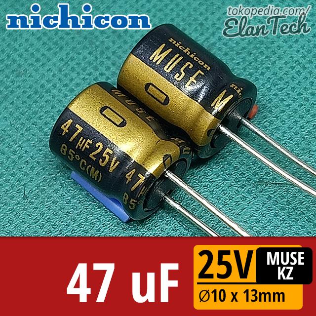 Jual Elco 47uF 25V Nichicon Muse KZ Kapasitor Audio 47 uF ElanTech - Jakarta Pusat - ELANTECH ...