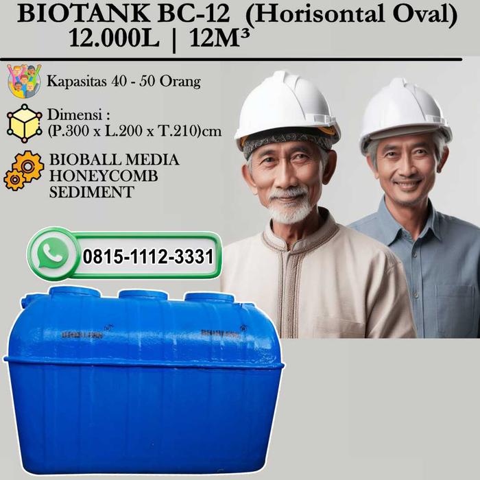 Jual Septictank Biofil Biotech Kapasitas 12000 Ltr 12m3 / Biotank ...