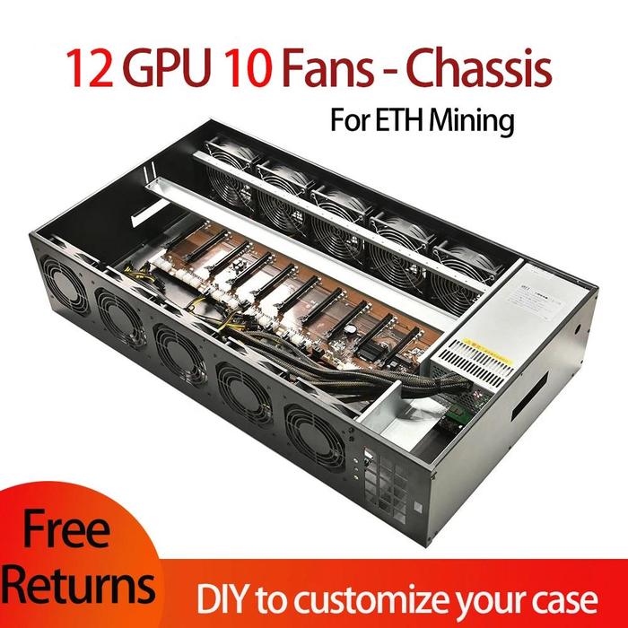 Jual 12 GPU Rig Pertambangan GPU Kit Kandang Penambangan Motherboard ...
