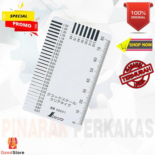 Jual SHINWA Type 58697 Clear Crack Scale Card | ukur Keretakan Crack ...