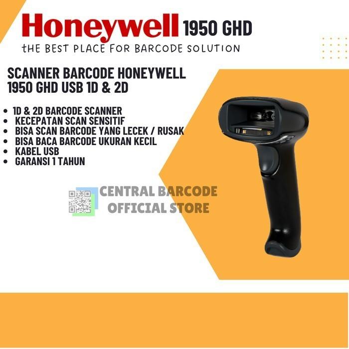 Jual Scanner Barcode Honeywell 1950GHD 1D & 2D - Jakarta Pusat - Central Barcode Official Store ...