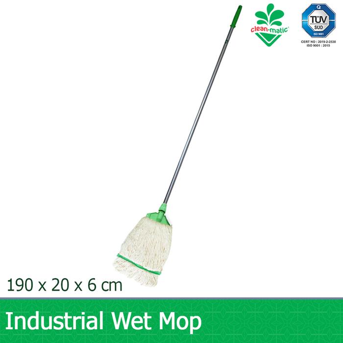 Jual Alat Pel Lantai katun Industrial Cotton Mop Jepit CleanMatic ...