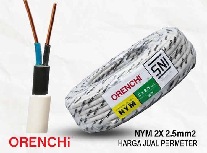 Jual Per Meter ORENCHI SNI Kabel Listrik NYM 2 x 1.5mm 2.5mm Kawat Tunggal - 2x2.5mm ORENCHI ...
