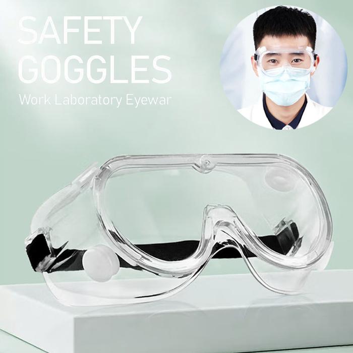 Promo KACAMATA SAFETY LAB LABORATORIUM PELINDUNG ANTI FOG DEBU ASAP ...