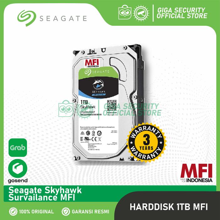 Jual Hard Disk Cctv Seagate Skyhawk 1TB MFI SURVEILLANCE Garansi Resmi ...