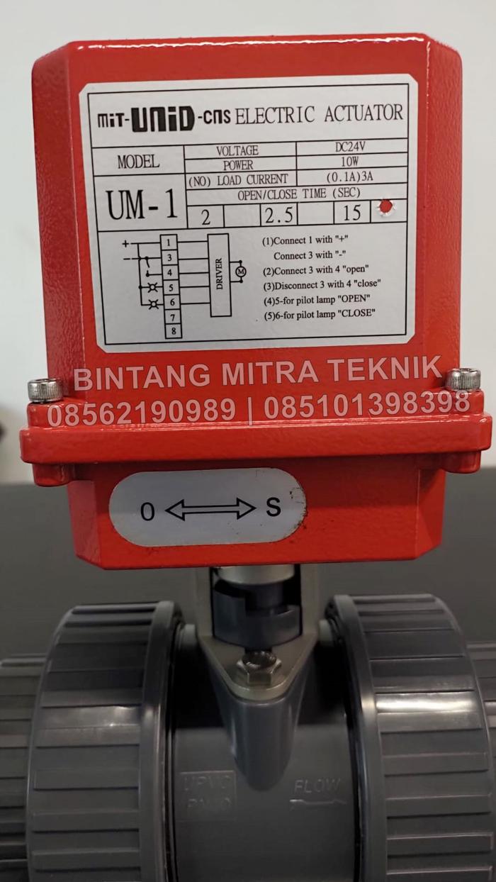 Jual MOTORIZED BALL VALVE PVC / UPVC 1" WITH ACTUATOR ELECTRIC UNI-D UM ...