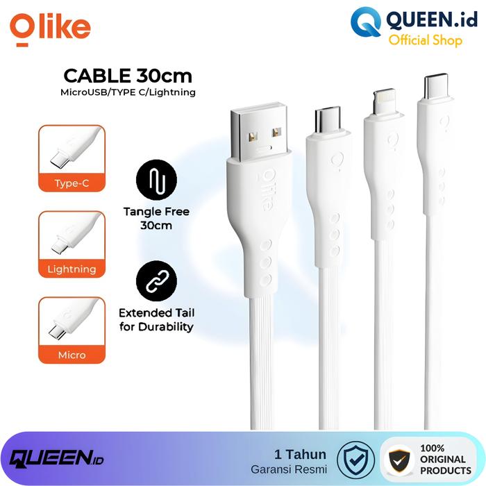 Jual Olike D601 Kabel Data Charger 3A 30cm Micro USB / TYPE C ...
