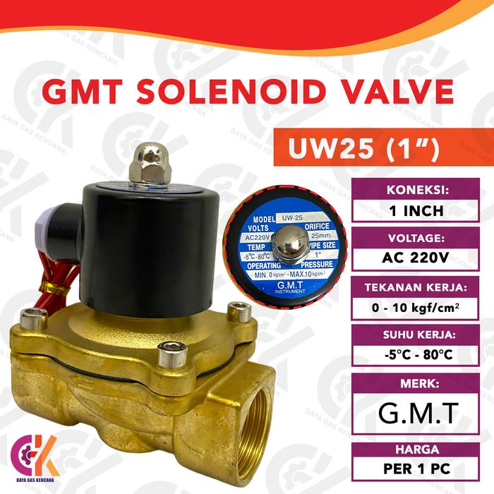 Jual GMT Solenoid Valve Electric 220V Kuningan 1 Inch UW25 - Jakarta Barat - Daya Gas Kencana ...
