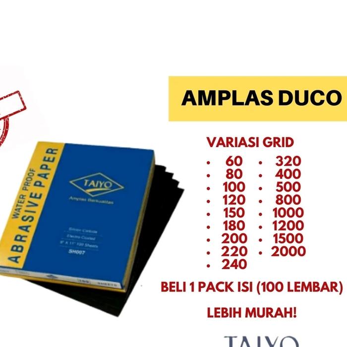 Jual Amplas Duco Taiyo Lembaran Harga Per Lembar Amplas Murah - Kota ...