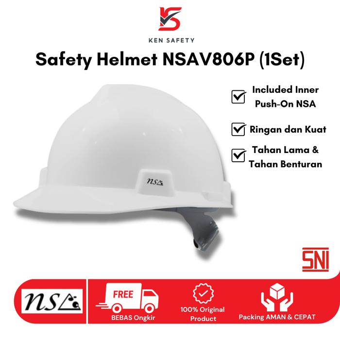 Jual Helm Proyek Safety Topi Kerja NSA V-GARD SNI Inner Push-on 1 Set ...