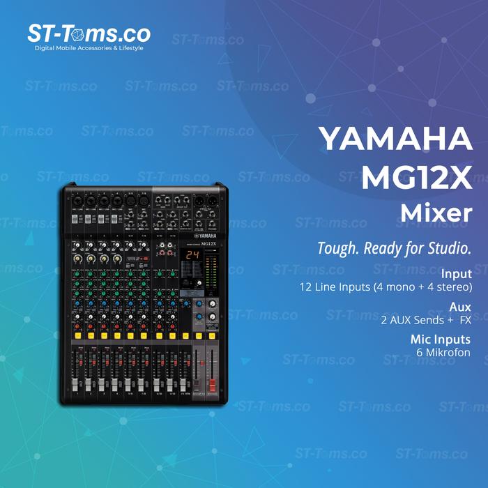 Promo Yamaha MG12X MG 12X MG12 X 12-Channel Mixing Console Cicil 0% 3x ...