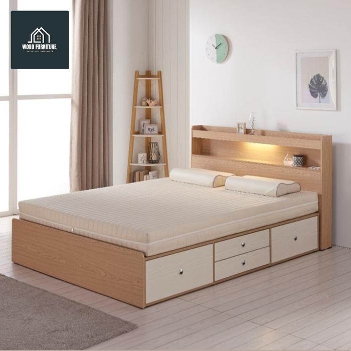 Jual dipan laci minimalis dipan laci 160x200 dipan kayu solid - Kota ...