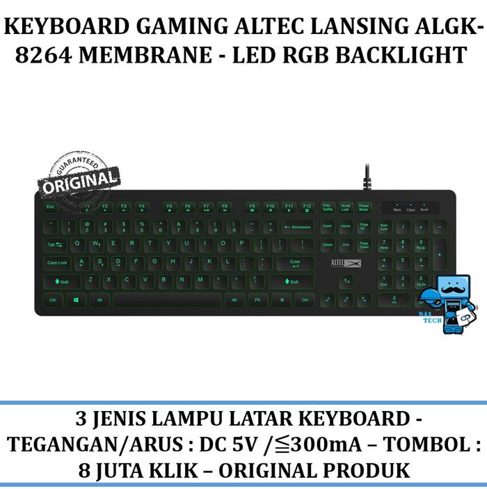 Jual Keyboard Gaming Altec Lansing Algk-8264 Membrane - Led Rgb ...