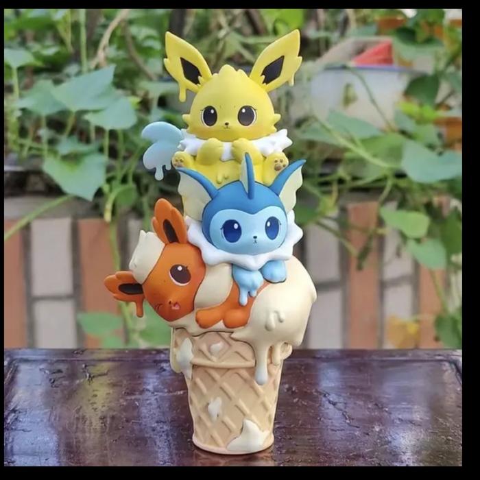 Jual Pokemon Evolution Eevee Mini Ice Cream Vaporeon Jolteon Flareon ...