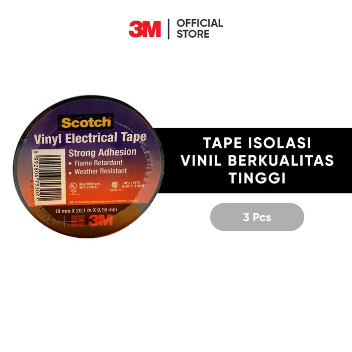 Promo 3M Scotch Electical Tape Isolasi Listrik 700 Commercial Grade - 1 ...