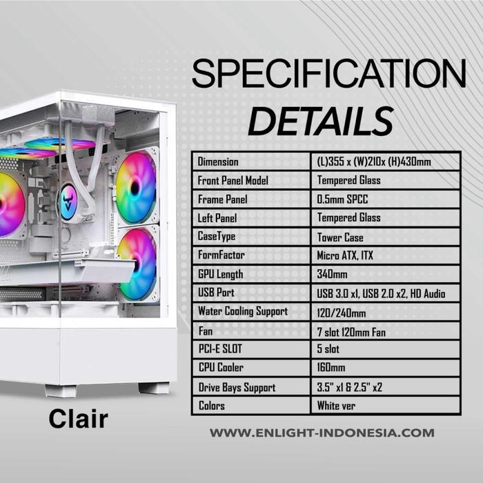 Jual Casing Infinity Clair - Microatx Gaming Case Infinity Clair Di ...