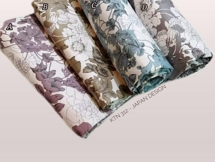 Jual Kain Katun Design Japan Premium Ukuran Lebar 1.50 Meter - Ungu ...