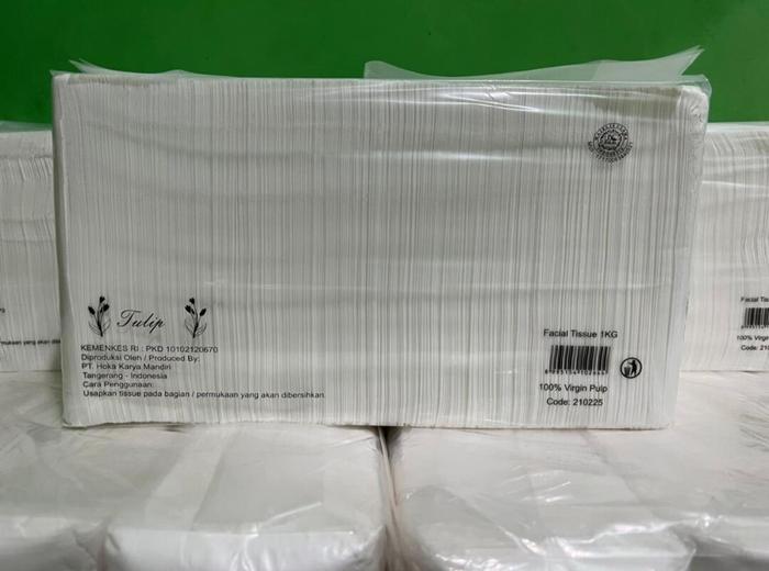 Jual Facial Tissue 2 Ply Merek Tulip Ukuran 1000 gr / 1 kg Super Soft ...