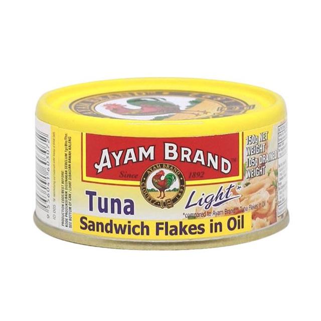 Jual Ikan Tuna Kaleng Sandwich Flakes In Oil 150gr Ayam Brand Bandung ...