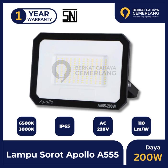 Jual Lampu Sorot LED APOLLO A555 20W 30W 50W 100W 200W Flood Light ...