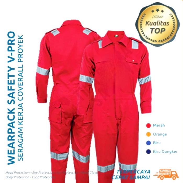Jual Wearpack Safety Coverall / Seragam Kerja Terusan Proyek V-Pro ...