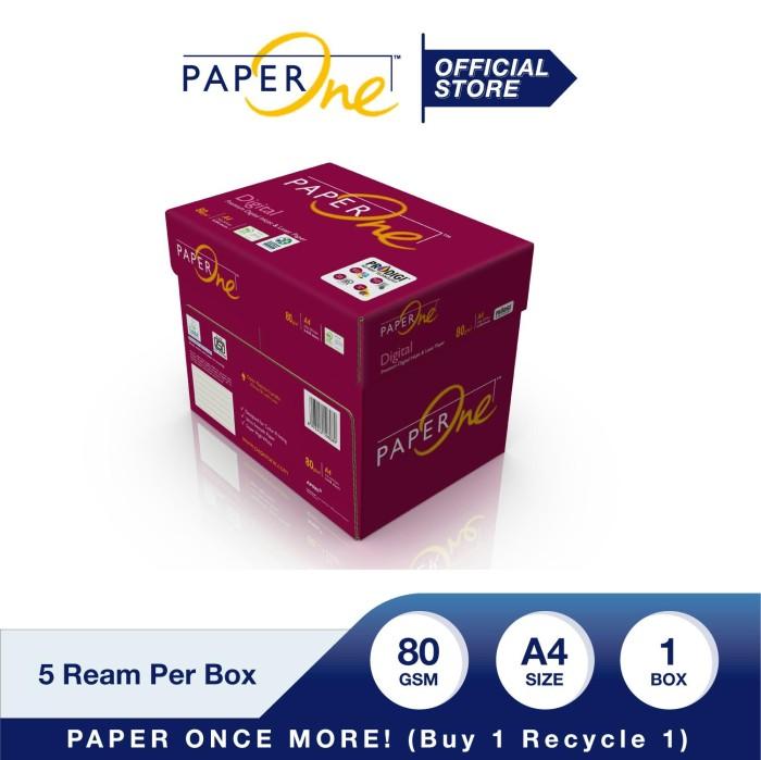 Jual PaperOne Digital Kertas A4 80gr Carbon Neutral 1 Box(2500 lembar) B2B - Jakarta Timur ...