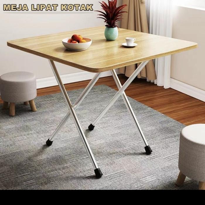 Jual MEJA LIPAT PORTABEL PORTABLE MEJA KAFE NYANTAI HPL BAHAN BESI ...
