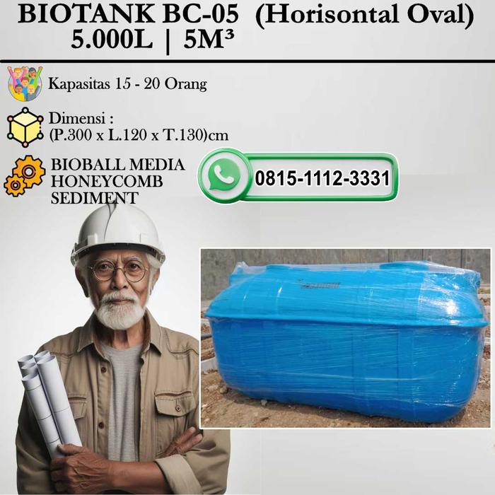 Jual Septictank Biotank Biofil Kapasitas 3000 Ltr 3m3 / Biotech Biotank ...