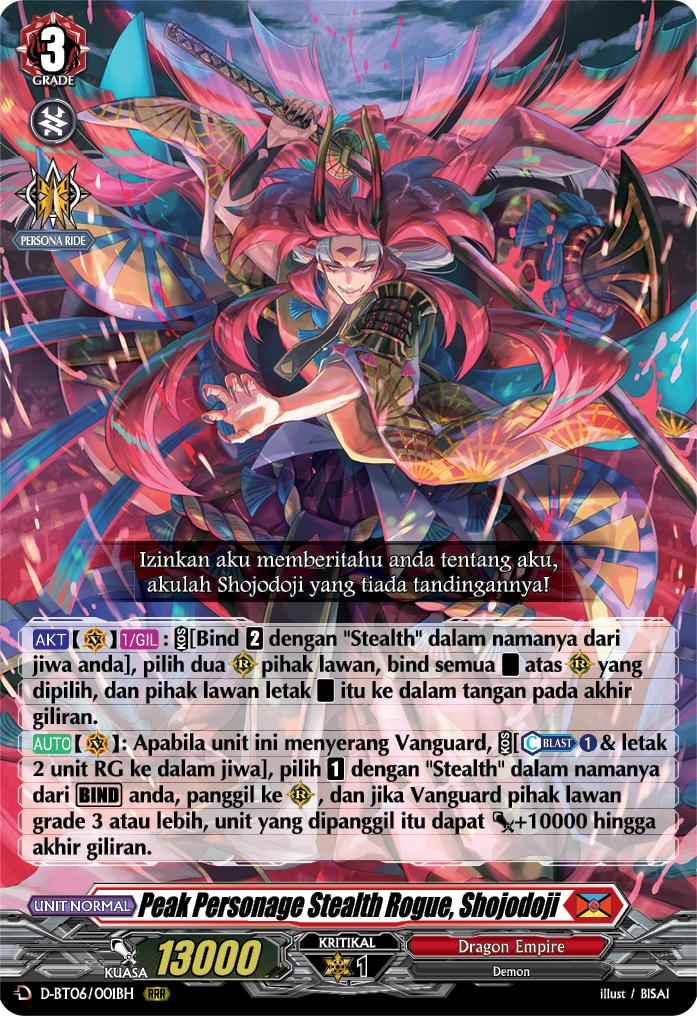 Jual Peak Personage Stealth Rogue, Shojodoji (RRR) | D-BT06 | Bahasa VGD - Jakarta Barat ...