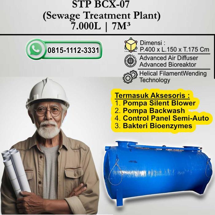 Jual Septictank Biotank IPAL STP Biofil 7.000 Liter 7M3 / Biotech STP ...