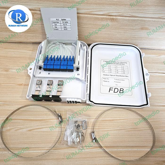 Jual odp 8 core lengkap spliter box 1:8 sc upc/ODP 8 CORE BOX - Jakarta ...